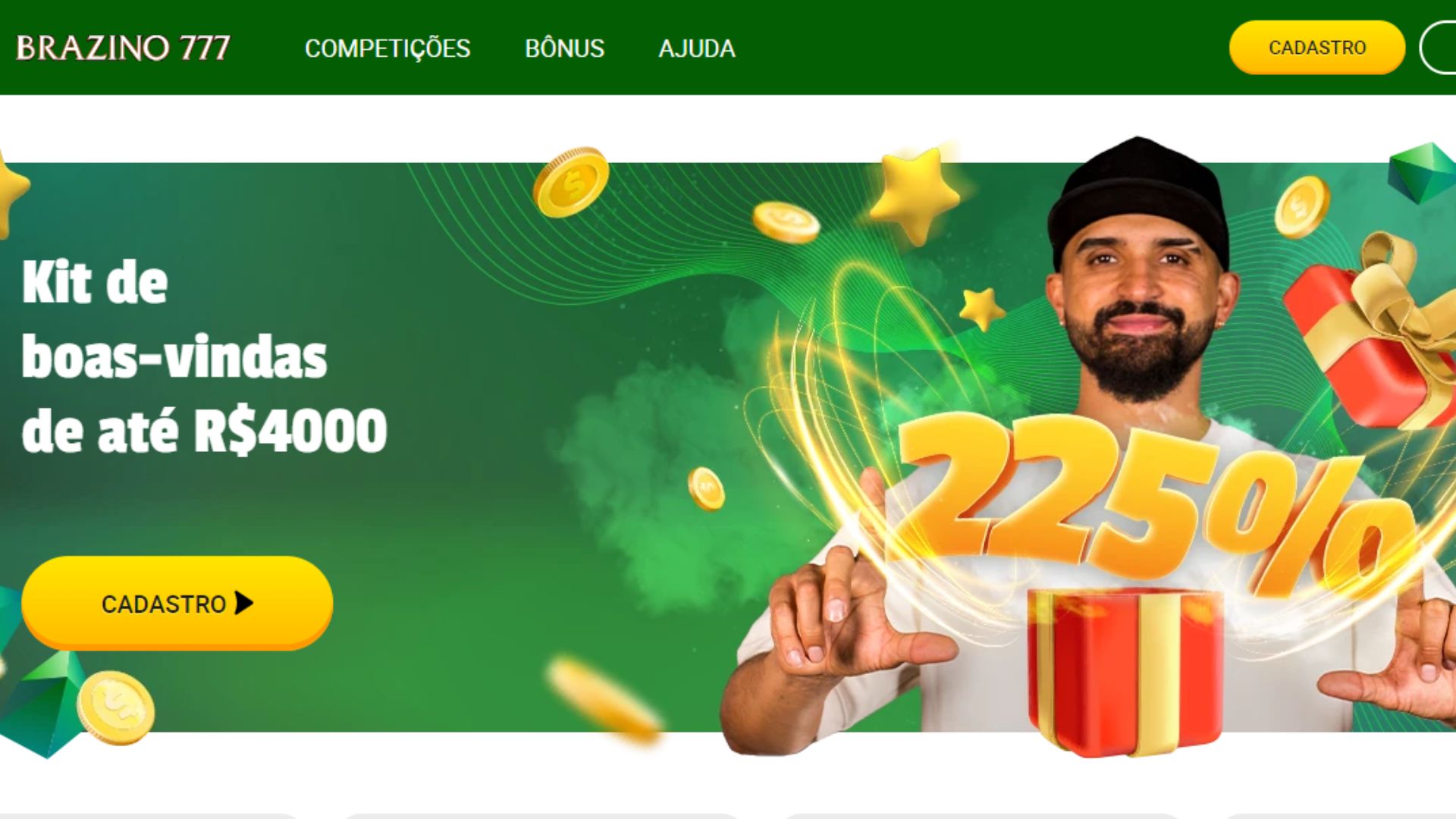 Brazino 777 Bônus de Boas-Vindas em janeiro 2025 - Oferta para janeiro